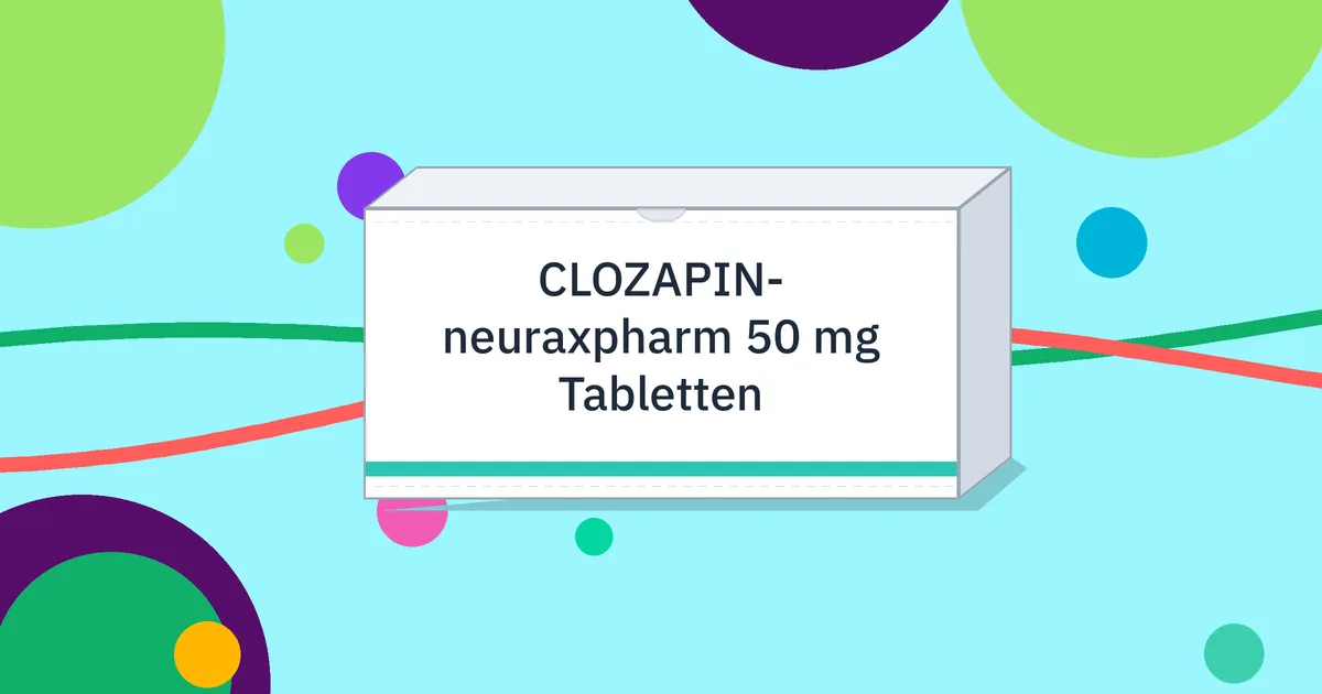 Symbolbild: Packung mit der Aufschrift CLOZAPIN-neuraxpharm 50 mg Tabletten (PZN 00557116) – Verfügbarkeit und Bezug in Apotheken in Frankfurt am Main
