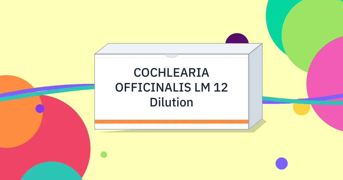 Symbolbild: Packung mit der Aufschrift COCHLEARIA OFFICINALIS LM 12 Dilution (PZN 12829471) – Verfügbarkeit und Bezug in Apotheken in Frankfurt am Main
