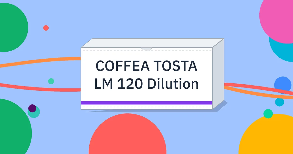 Symbolbild: Packung mit der Aufschrift COFFEA TOSTA LM 120 Dilution (PZN 12831611) – Verfügbarkeit und Bezug in Apotheken in Frankfurt am Main