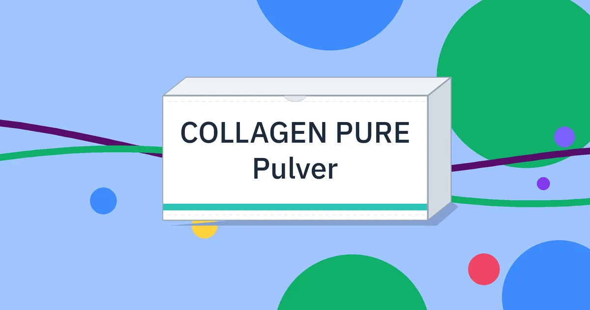 Symbolbild: Packung mit der Aufschrift COLLAGEN PURE Pulver (PZN 20279665) – Verfügbarkeit und Bezug in Apotheken in Frankfurt am Main