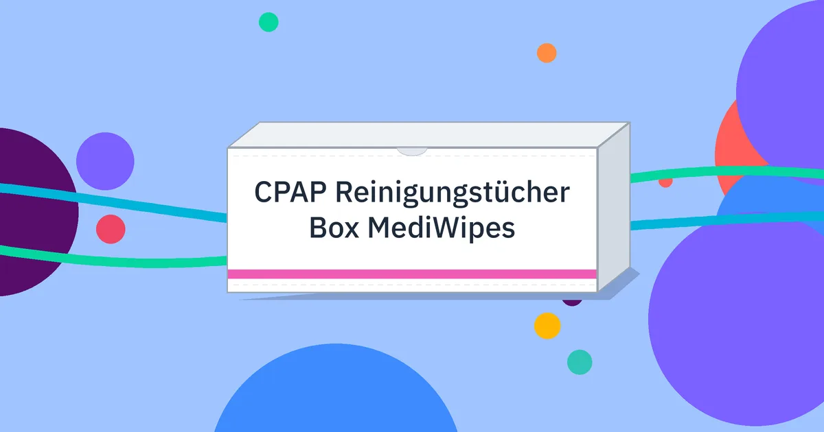 Symbolbild: Packung mit der Aufschrift CPAP Reinigungstücher Box MediWipes (PZN 14321357) – Verfügbarkeit und Bezug in Apotheken in Frankfurt am Main