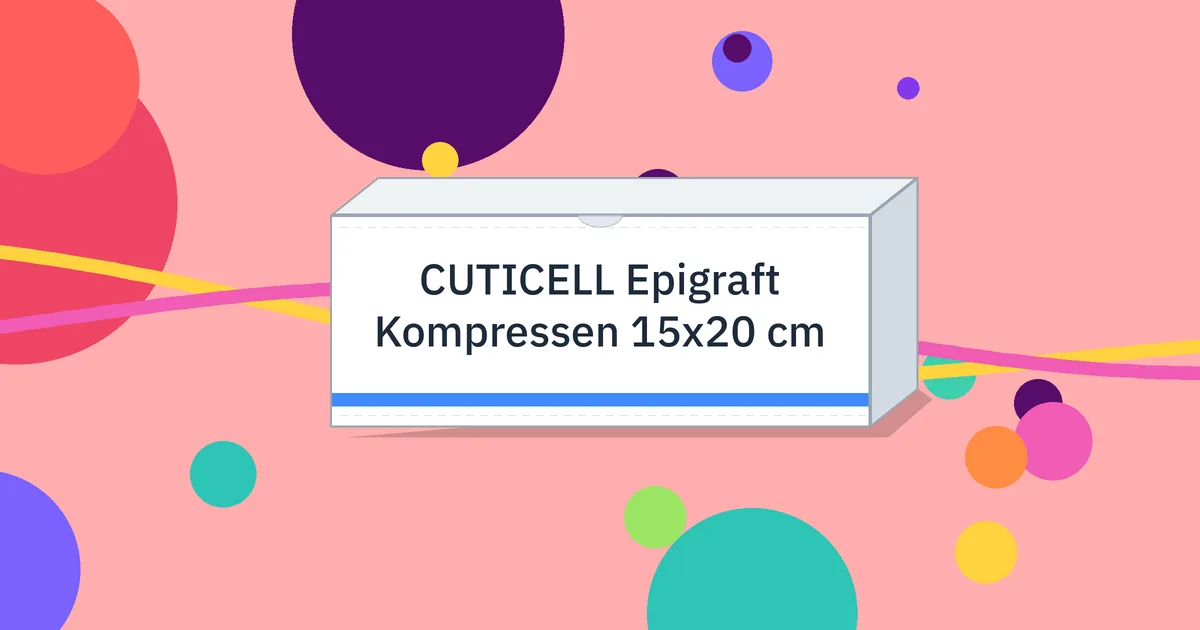 Symbolbild: Packung mit der Aufschrift CUTICELL Epigraft Kompressen 15x20 cm (PZN 05524860) – Verfügbarkeit und Bezug in Apotheken in Frankfurt am Main
