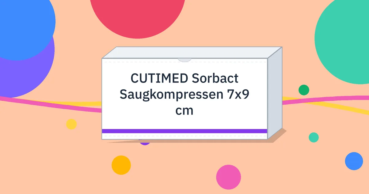 Symbolbild: Packung mit der Aufschrift CUTIMED Sorbact Saugkompressen 7x9 cm (PZN 19699988) – Verfügbarkeit und Bezug in Apotheken in Frankfurt am Main