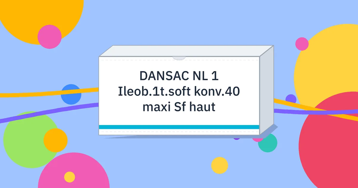 Symbolbild: Packung mit der Aufschrift DANSAC NL 1 Ileob.1t.soft konv.40 maxi Sf haut (PZN 10344829) – Verfügbarkeit und Bezug in Apotheken in Frankfurt am Main