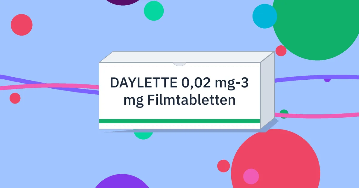 Symbolbild: Packung mit der Aufschrift DAYLETTE 0,02 mg-3 mg Filmtabletten (PZN 18173072) – Verfügbarkeit und Bezug in Apotheken in Frankfurt am Main