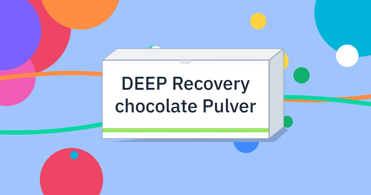 Symbolbild: Packung mit der Aufschrift DEEP Recovery chocolate Pulver (PZN 20279754) – Verfügbarkeit und Bezug in Apotheken in Frankfurt am Main