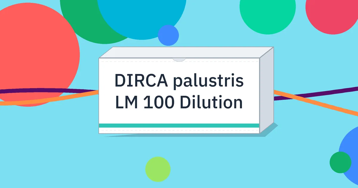 Symbolbild: Packung mit der Aufschrift DIRCA palustris LM 100 Dilution (PZN 13465918) – Verfügbarkeit und Bezug in Apotheken in Frankfurt am Main