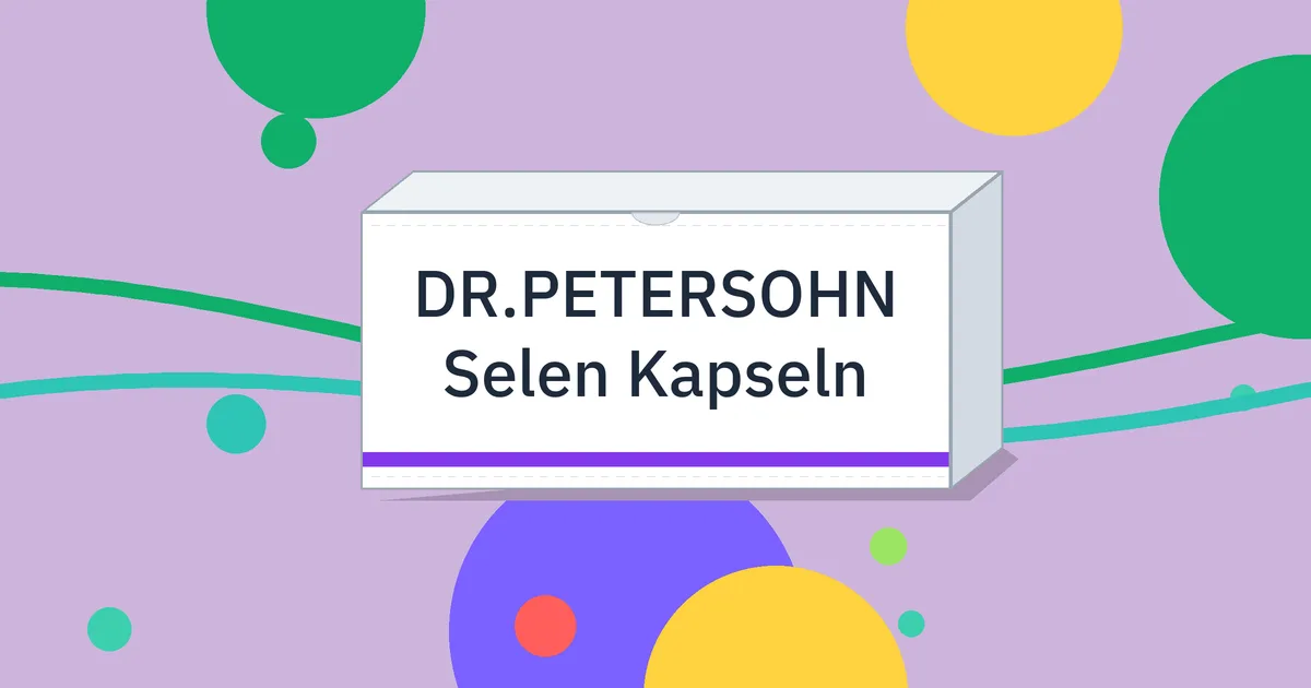 Symbolbild: Packung mit der Aufschrift DR.PETERSOHN Selen Kapseln (PZN 20302803) – Verfügbarkeit und Bezug in Apotheken in Frankfurt am Main