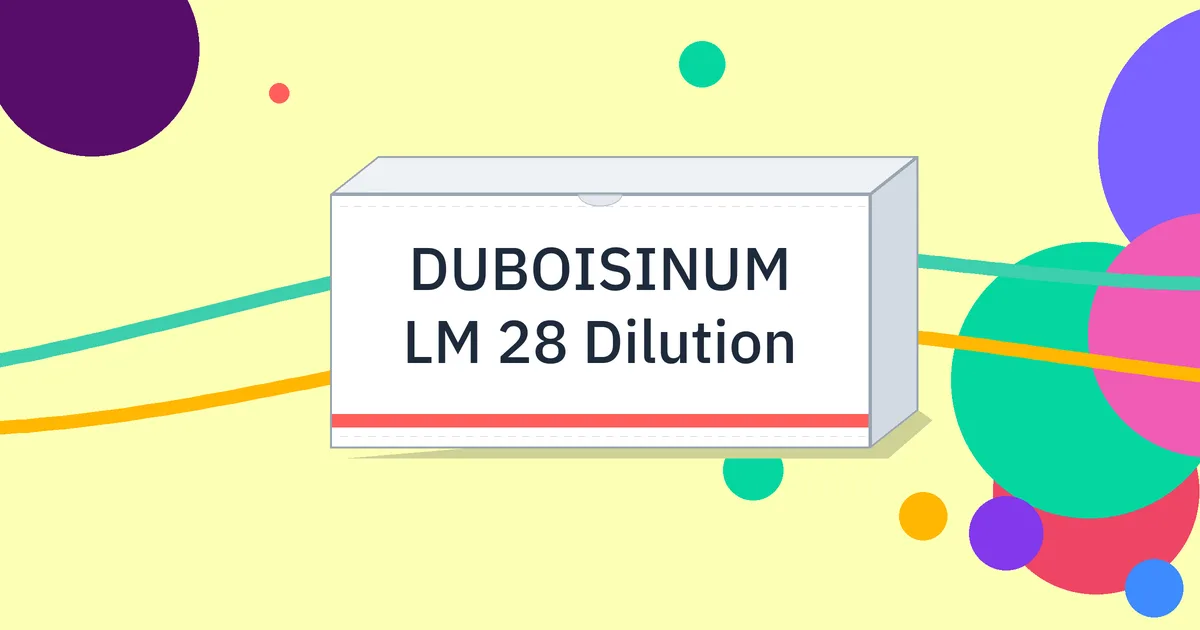 Symbolbild: Packung mit der Aufschrift DUBOISINUM LM 28 Dilution (PZN 13467662) – Verfügbarkeit und Bezug in Apotheken in Frankfurt am Main
