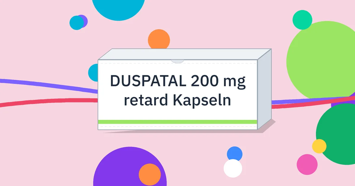 Symbolbild: Packung mit der Aufschrift DUSPATAL 200 mg retard Kapseln (PZN 02471548) – Verfügbarkeit und Bezug in Apotheken in Frankfurt am Main