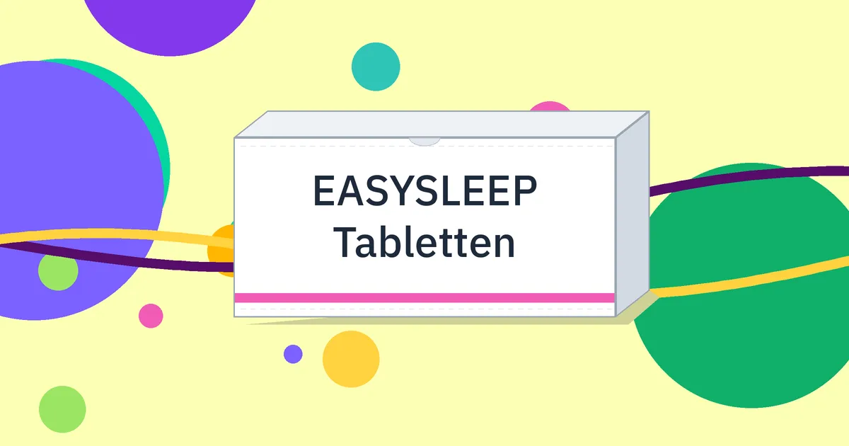 Symbolbild: Packung mit der Aufschrift EASYSLEEP Tabletten (PZN 17454461) – Verfügbarkeit und Bezug in Apotheken in Frankfurt am Main
