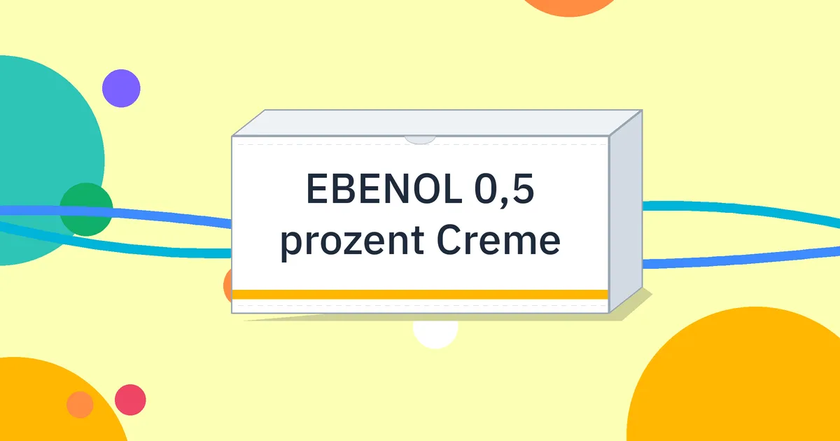 Symbolbild: Packung mit der Aufschrift EBENOL 0,5 prozent Creme (PZN 05103319) – Verfügbarkeit und Bezug in Apotheken in Frankfurt am Main
