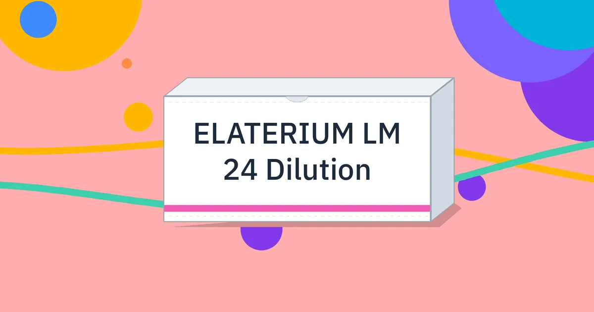 Symbolbild: Packung mit der Aufschrift ELATERIUM LM 24 Dilution (PZN 13470380) – Verfügbarkeit und Bezug in Apotheken in Frankfurt am Main