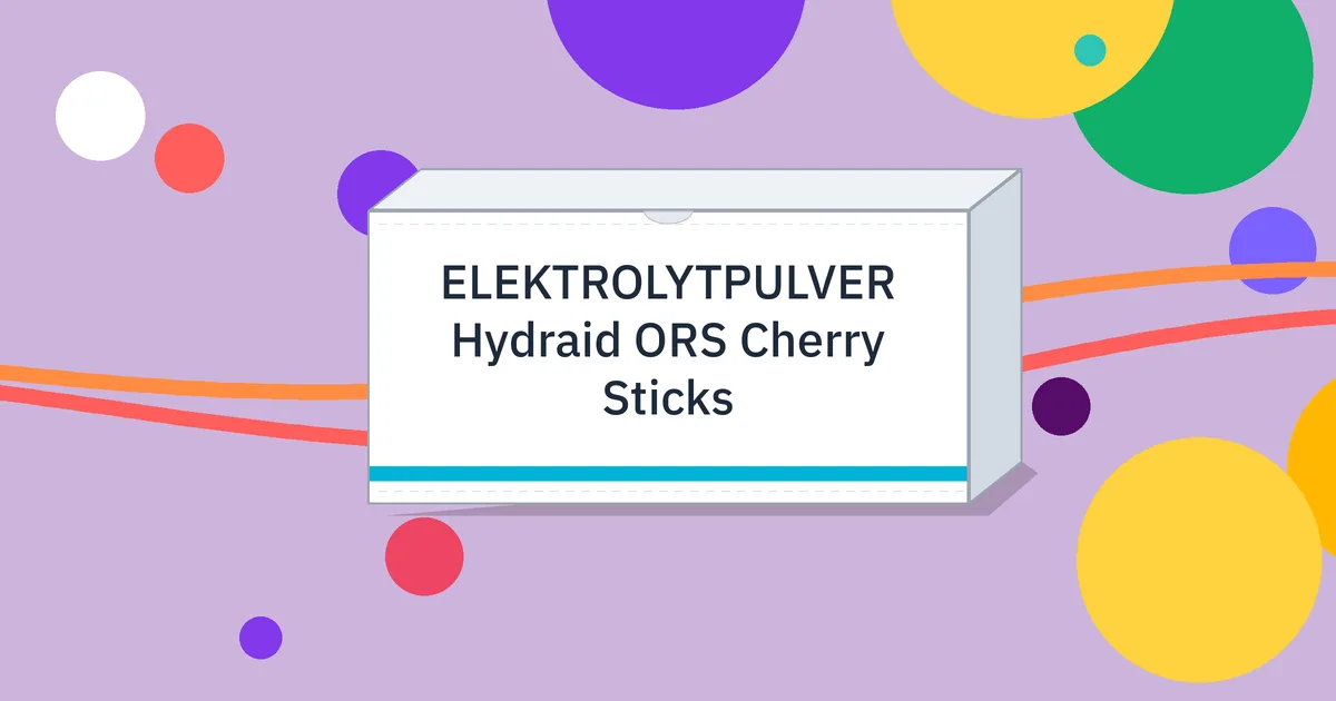 Symbolbild: Packung mit der Aufschrift ELEKTROLYTPULVER Hydraid ORS Cherry Sticks (PZN 19798147) – Verfügbarkeit und Bezug in Apotheken in Frankfurt am Main