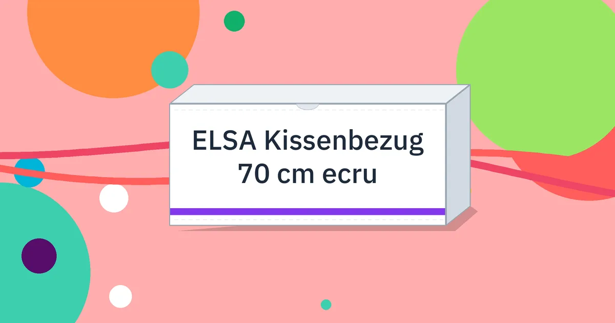Symbolbild: Packung mit der Aufschrift ELSA Kissenbezug 70 cm ecru (PZN 02816912) – Verfügbarkeit und Bezug in Apotheken in Frankfurt am Main