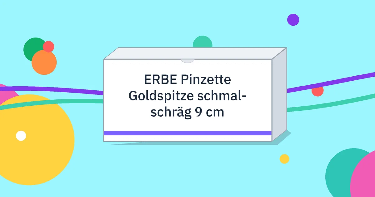 Symbolbild: Packung mit der Aufschrift ERBE Pinzette Goldspitze schmal-schräg 9 cm (PZN 15733599) – Verfügbarkeit und Bezug in Apotheken in Frankfurt am Main