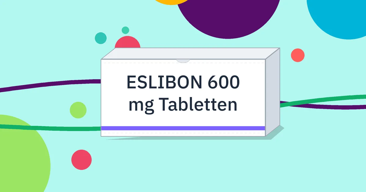 Symbolbild: Packung mit der Aufschrift ESLIBON 600 mg Tabletten (PZN 19772113) – Verfügbarkeit und Bezug in Apotheken in Frankfurt am Main