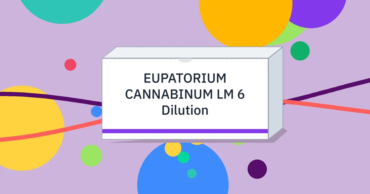 Symbolbild: Packung mit der Aufschrift EUPATORIUM CANNABINUM LM 6 Dilution (PZN 12845694) – Verfügbarkeit und Bezug in Apotheken in Frankfurt am Main