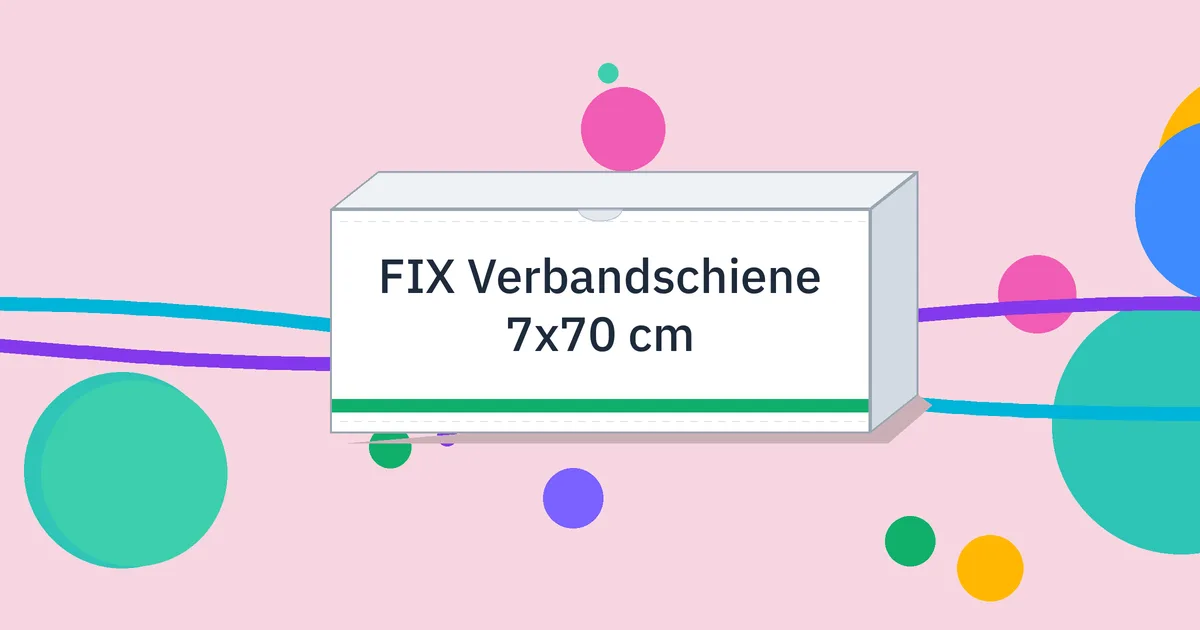 Symbolbild: Packung mit der Aufschrift FIX Verbandschiene 7x70 cm (PZN 06993172) – Verfügbarkeit und Bezug in Apotheken in Frankfurt am Main