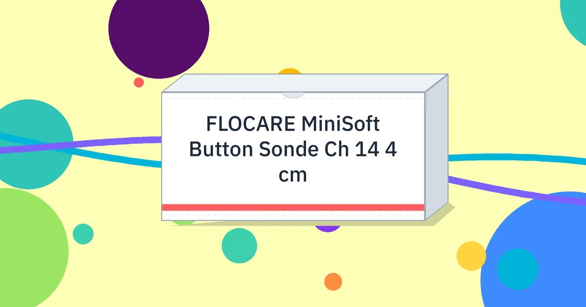 Symbolbild: Packung mit der Aufschrift FLOCARE MiniSoft Button Sonde Ch 14 4 cm (PZN 16018918) – Verfügbarkeit und Bezug in Apotheken in Frankfurt am Main