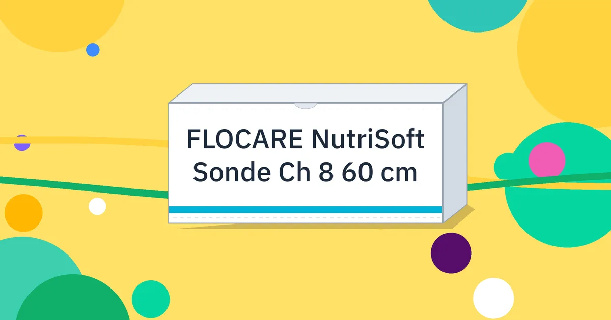 Symbolbild: Packung mit der Aufschrift FLOCARE NutriSoft Sonde Ch 8 60 cm (PZN 08626093) – Verfügbarkeit und Bezug in Apotheken in Frankfurt am Main