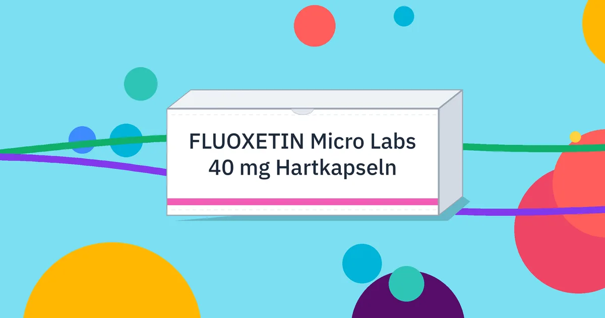 Symbolbild: Packung mit der Aufschrift FLUOXETIN Micro Labs 40 mg Hartkapseln (PZN 18354655) – Verfügbarkeit und Bezug in Apotheken in Frankfurt am Main