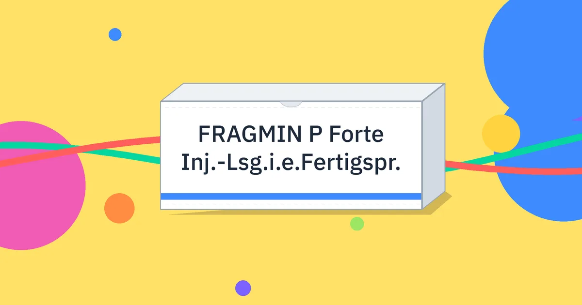 Symbolbild: Packung mit der Aufschrift FRAGMIN P Forte Inj.-Lsg.i.e.Fertigspr. (PZN 01553474) – Verfügbarkeit und Bezug in Apotheken in Frankfurt am Main