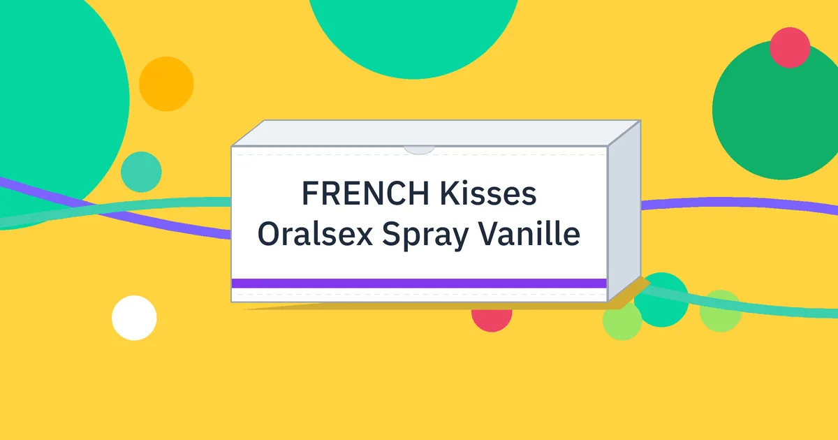 Symbolbild: Packung mit der Aufschrift FRENCH Kisses Oralsex Spray Vanille (PZN 13170212) – Verfügbarkeit und Bezug in Apotheken in Frankfurt am Main
