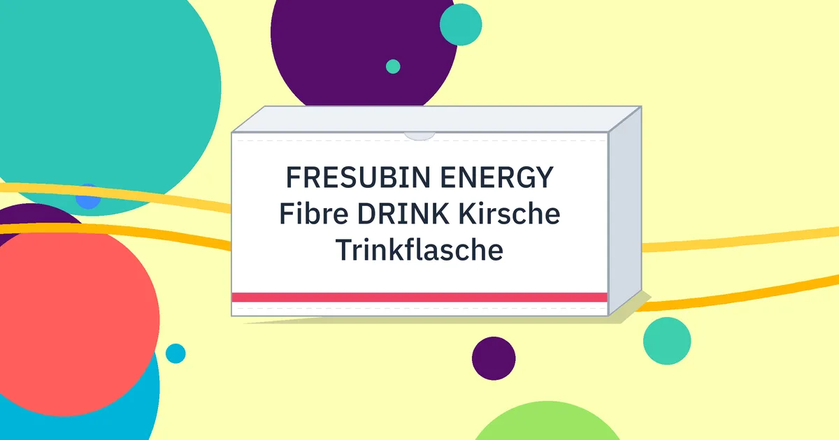 Symbolbild: Packung mit der Aufschrift FRESUBIN ENERGY Fibre DRINK Kirsche Trinkflasche (PZN 02176476) – Verfügbarkeit und Bezug in Apotheken in Frankfurt am Main