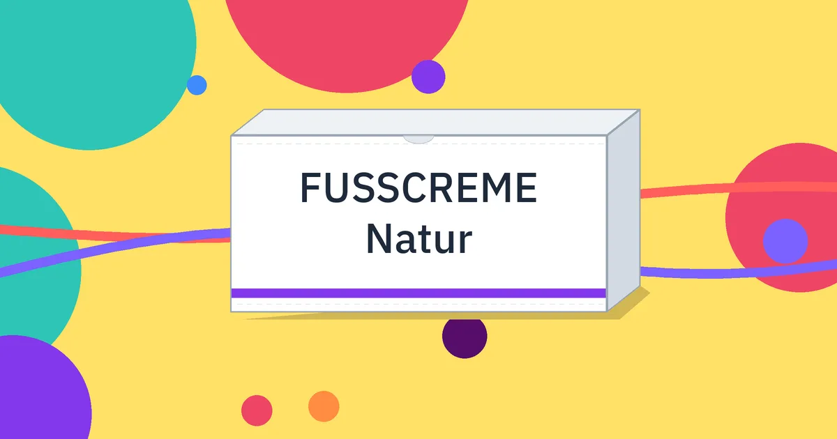 Symbolbild: Packung mit der Aufschrift FUSSCREME Natur (PZN 14168364) – Verfügbarkeit und Bezug in Apotheken in Frankfurt am Main
