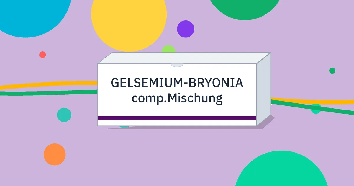 Symbolbild: Packung mit der Aufschrift GELSEMIUM-BRYONIA comp.Mischung (PZN 02904556) – Verfügbarkeit und Bezug in Apotheken in Frankfurt am Main