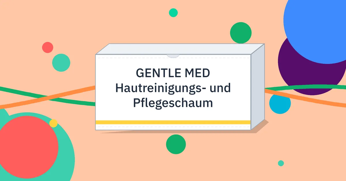Symbolbild: Packung mit der Aufschrift GENTLE MED Hautreinigungs- und Pflegeschaum (PZN 11170248) – Verfügbarkeit und Bezug in Apotheken in Frankfurt am Main