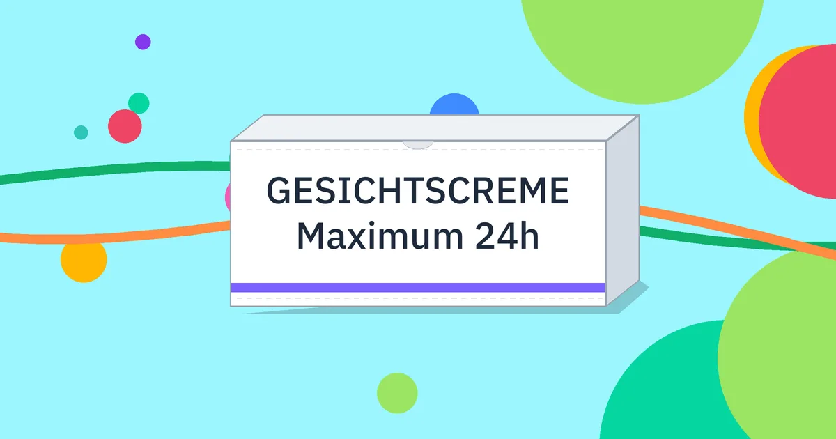 Symbolbild: Packung mit der Aufschrift GESICHTSCREME Maximum 24h (PZN 20837800) – Verfügbarkeit und Bezug in Apotheken in Frankfurt am Main