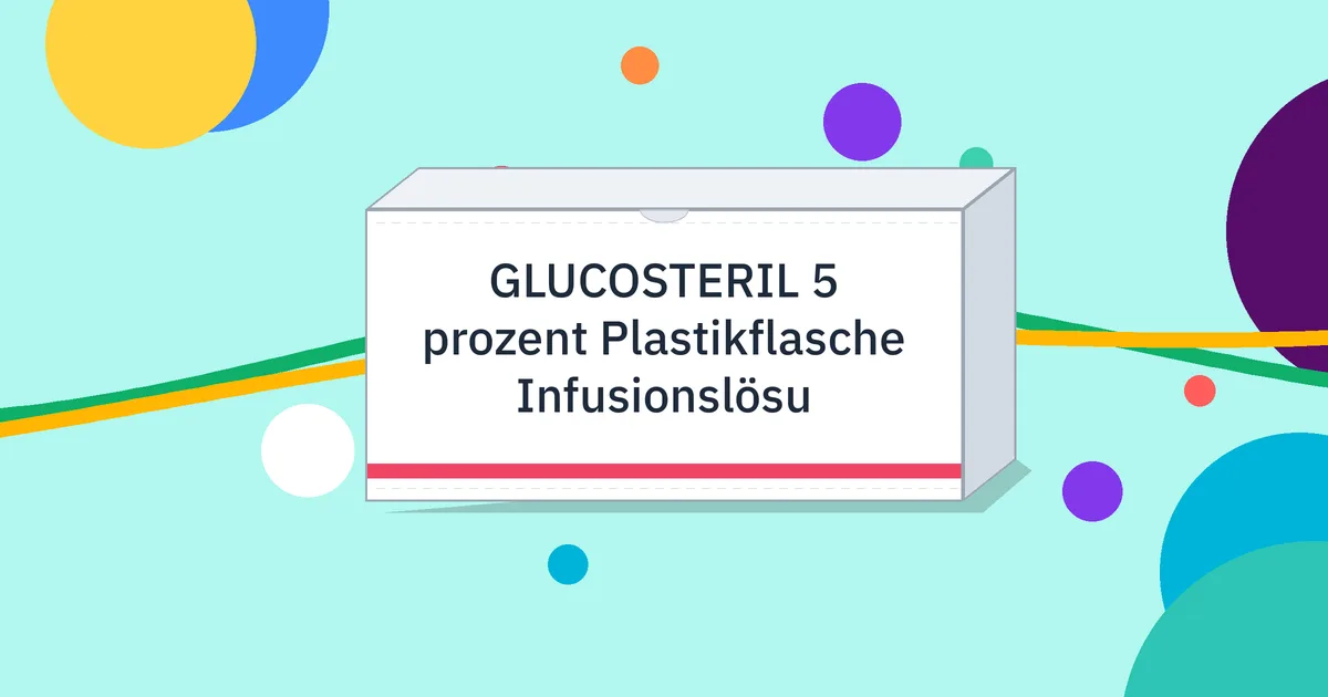 Symbolbild: Packung mit der Aufschrift GLUCOSTERIL 5 prozent Plastikflasche Infusionslösu (PZN 00424757) – Verfügbarkeit und Bezug in Apotheken in Frankfurt am Main