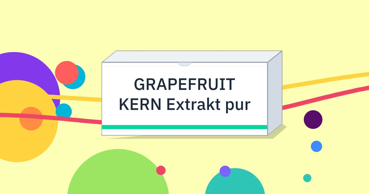 Symbolbild: Packung mit der Aufschrift GRAPEFRUIT KERN Extrakt pur (PZN 01050000) – Verfügbarkeit und Bezug in Apotheken in Frankfurt am Main