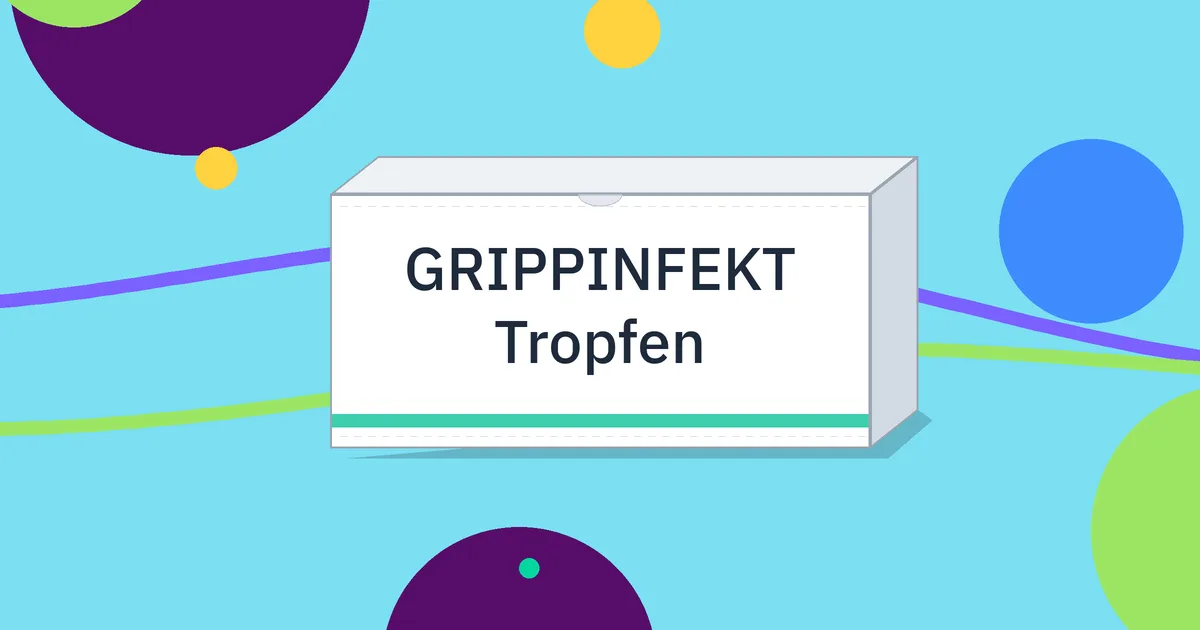 Symbolbild: Packung mit der Aufschrift GRIPPINFEKT Tropfen (PZN 10198718) – Verfügbarkeit und Bezug in Apotheken in Frankfurt am Main