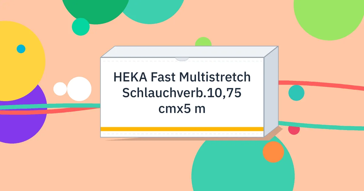 Symbolbild: Packung mit der Aufschrift HEKA Fast Multistretch Schlauchverb.10,75 cmx5 m (PZN 16821696) – Verfügbarkeit und Bezug in Apotheken in Frankfurt am Main