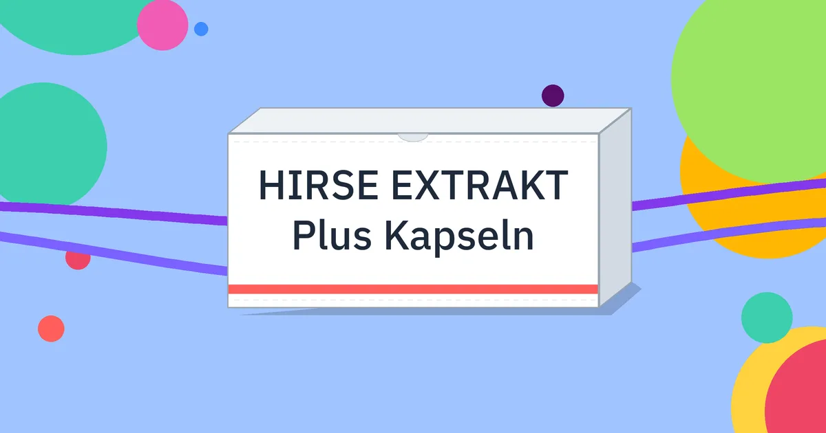 Symbolbild: Packung mit der Aufschrift HIRSE EXTRAKT Plus Kapseln (PZN 10309750) – Verfügbarkeit und Bezug in Apotheken in Frankfurt am Main