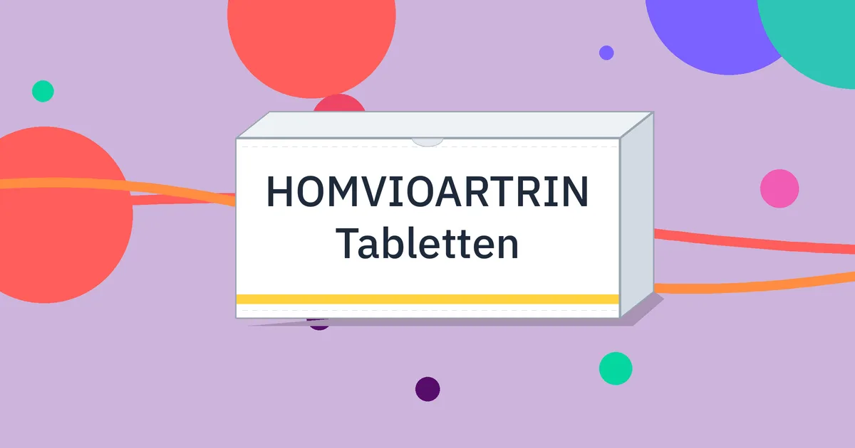 Symbolbild: Packung mit der Aufschrift HOMVIOARTRIN Tabletten (PZN 00380089) – Verfügbarkeit und Bezug in Apotheken in Frankfurt am Main