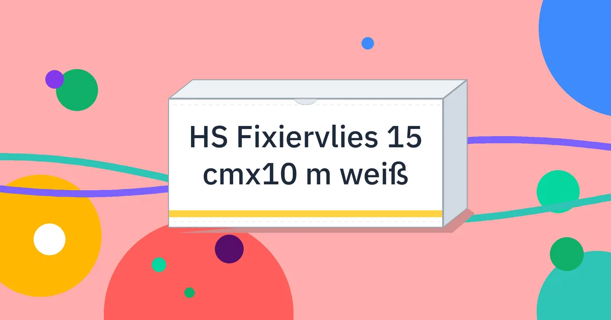 Symbolbild: Packung mit der Aufschrift HS Fixiervlies 15 cmx10 m weiß (PZN 09742140) – Verfügbarkeit und Bezug in Apotheken in Frankfurt am Main
