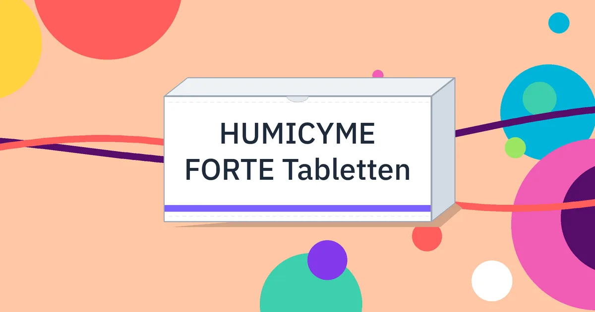 Symbolbild: Packung mit der Aufschrift HUMICYME FORTE Tabletten (PZN 20510045) – Verfügbarkeit und Bezug in Apotheken in Frankfurt am Main