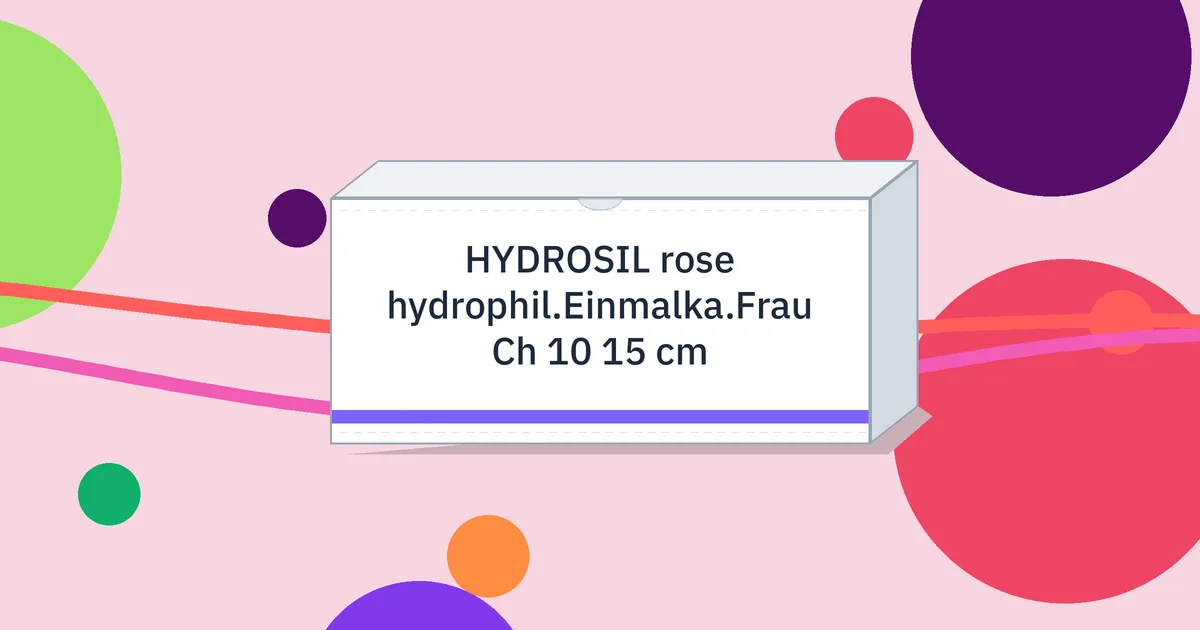 Symbolbild: Packung mit der Aufschrift HYDROSIL rose hydrophil.Einmalka.Frau Ch 10 15 cm (PZN 11096701) – Verfügbarkeit und Bezug in Apotheken in Frankfurt am Main