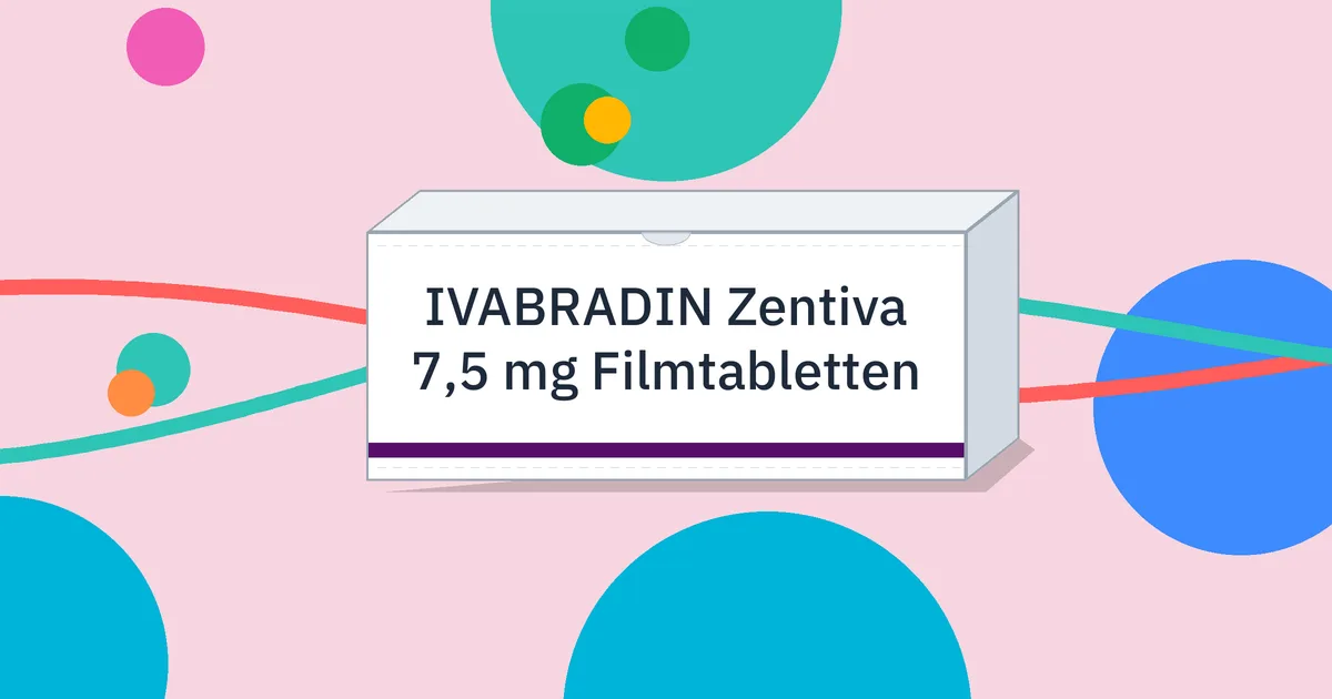 Symbolbild: Packung mit der Aufschrift IVABRADIN Zentiva 7,5 mg Filmtabletten (PZN 13819150) – Verfügbarkeit und Bezug in Apotheken in Frankfurt am Main