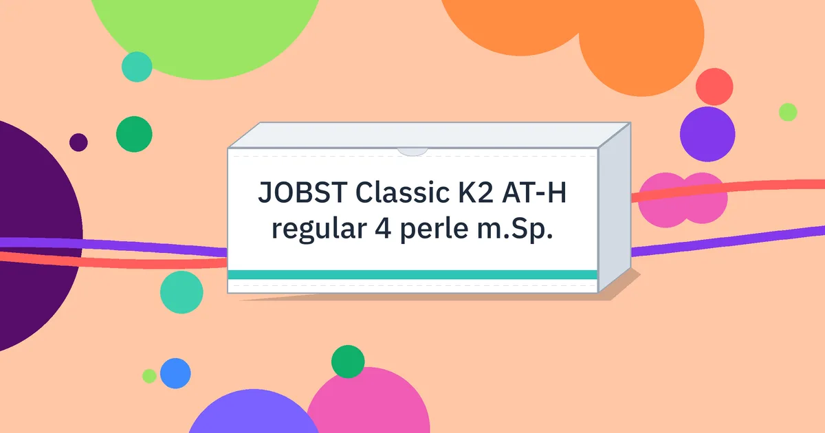 Symbolbild: Packung mit der Aufschrift JOBST Classic K2 AT-H regular 4 perle m.Sp. (PZN 13068689) – Verfügbarkeit und Bezug in Apotheken in Frankfurt am Main