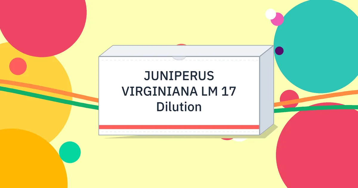 Symbolbild: Packung mit der Aufschrift JUNIPERUS VIRGINIANA LM 17 Dilution (PZN 13565175) – Verfügbarkeit und Bezug in Apotheken in Frankfurt am Main