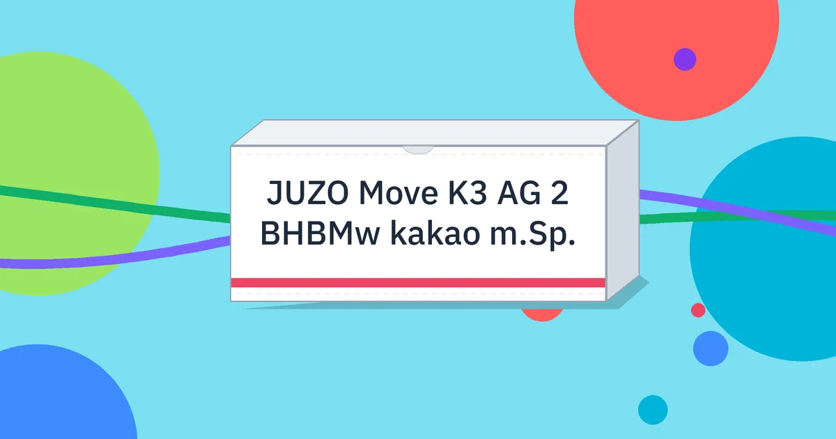 Symbolbild: Packung mit der Aufschrift JUZO Move K3 AG 2 BHBMw kakao m.Sp. (PZN 18588229) – Verfügbarkeit und Bezug in Apotheken in Frankfurt am Main