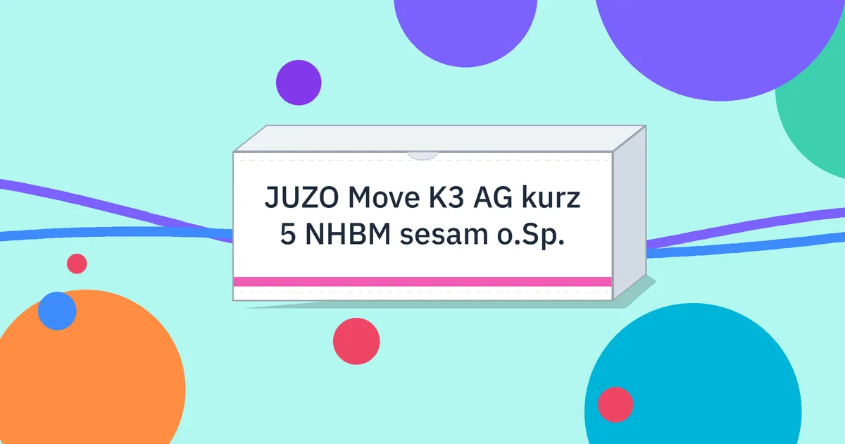 Symbolbild: Packung mit der Aufschrift JUZO Move K3 AG kurz 5 NHBM sesam o.Sp. (PZN 18580771) – Verfügbarkeit und Bezug in Apotheken in Frankfurt am Main