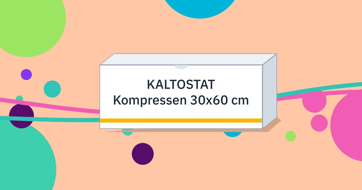 Symbolbild: Packung mit der Aufschrift KALTOSTAT Kompressen 30x60 cm (PZN 04740018) – Verfügbarkeit und Bezug in Apotheken in Frankfurt am Main