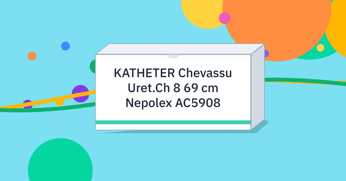 Symbolbild: Packung mit der Aufschrift KATHETER Chevassu Uret.Ch 8 69 cm Nepolex AC5908 (PZN 00154074) – Verfügbarkeit und Bezug in Apotheken in Frankfurt am Main