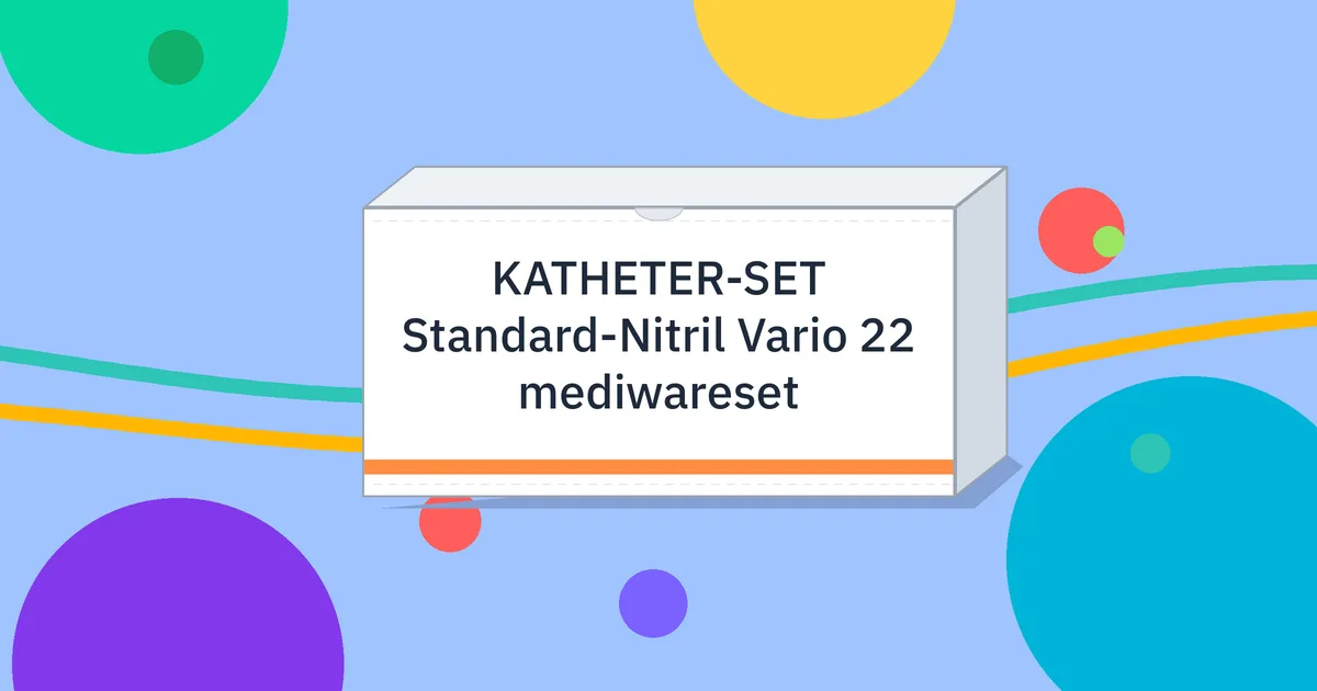 Symbolbild: Packung mit der Aufschrift KATHETER-SET Standard-Nitril Vario 22 mediwareset (PZN 19471015) – Verfügbarkeit und Bezug in Apotheken in Frankfurt am Main